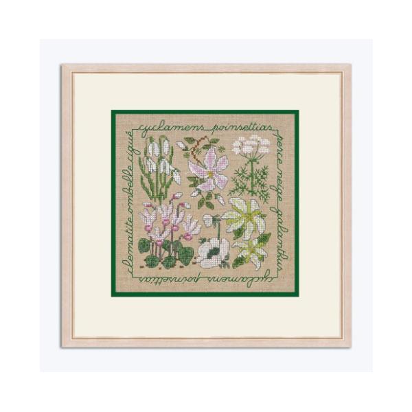 ■生地：Even-weave　Naturallinen 12 stitches/cm（リネン　30カウント）■サイズ：約 13 x 14 cm（余白を含む出来上がりサイズ）■フランス製■【簡単な日本語説明書付き】（生地・DMC刺繍糸・針・チ...