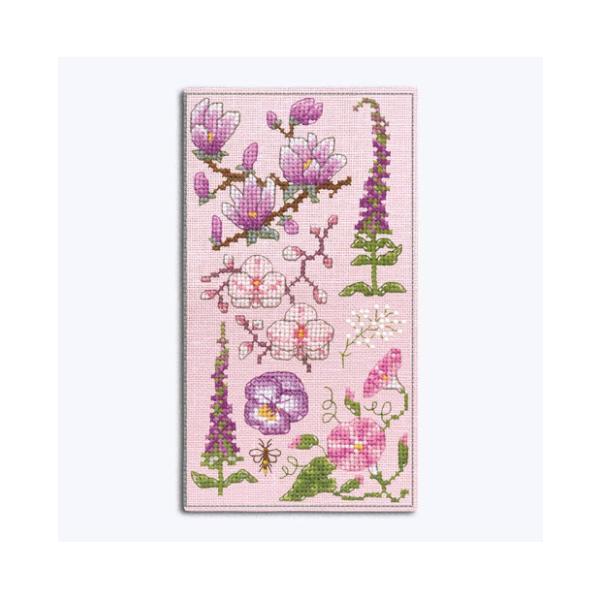 ■生地：une toile en 〓tamine de lin rose 12 fils/cm（リネン　30カウント）■サイズ：8,5 x 16 cm（余白を含む出来上がりサイズ）■フランス製■【簡単な日本語説明書付き】（生地・DMC刺繍糸...