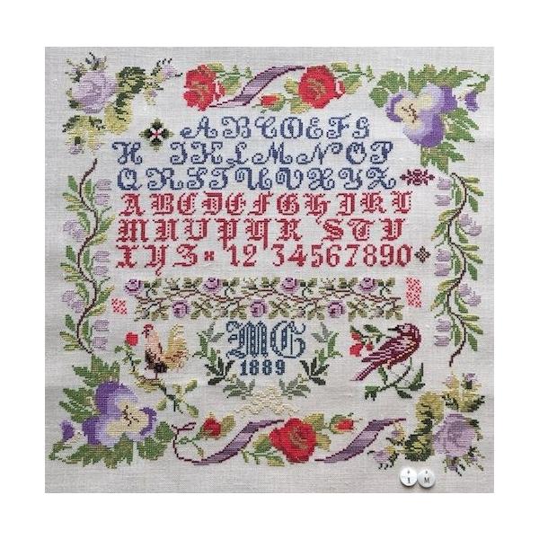 ★クロスステッチチャート★ステッチ数・231*229★DMC・soie d'alger の糸対応★イザベルマザブローデザイン