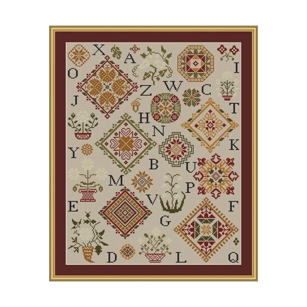 ★クロスステッチチャート★ステッチ数211 x 271★DMCの糸対応★Wiehenburgデザイン