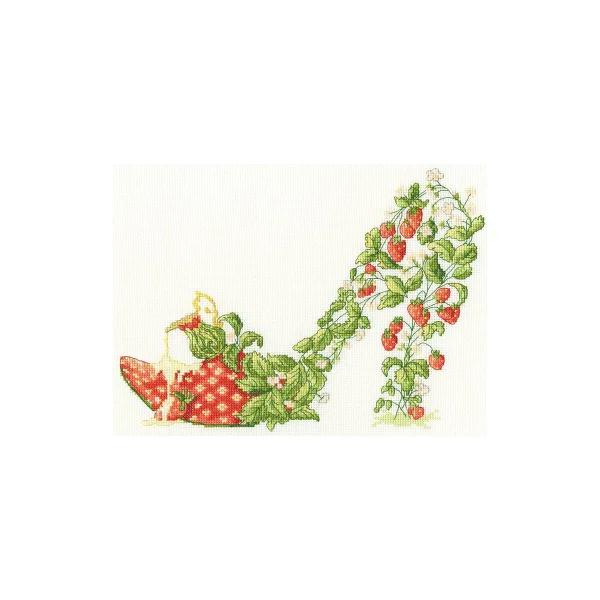 クロスステッチキット ボッシースレッド刺繍キット【簡単な日本語説明書付き】（14 count Zweigart Aida / White・マデイラ刺繍糸・刺繍用針1本・チャート）■使用するステッチ : （クロスステッチ、バックステッチ、フレ...