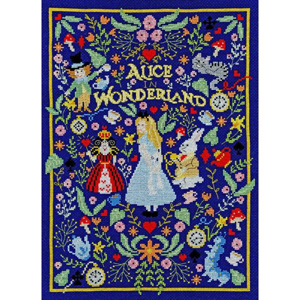 クロスステッチキット ボッシースレッド刺繍キット【簡単な日本語説明書付き】（生地アイーダ 14 カウント / ネイビー・マデイラ刺繍糸・刺繍用針1本・チャート）■使用するステッチ : クロスステッチ、（バックステッチ、Lazy daisyス...