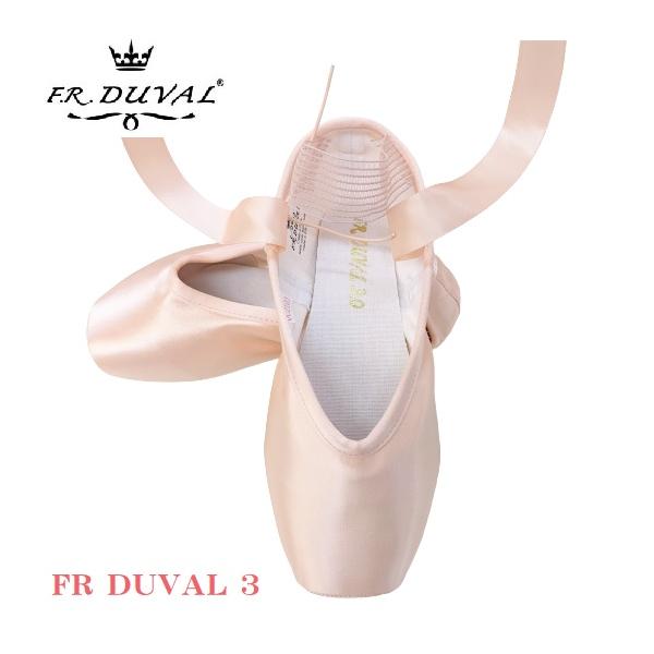 FR DUVAL のベストセラートウシューズFR DUVAL 3.0 トウシューズは、FR DUVALのハイテクノロジータイプのトウシューズプレアーチ3/4シャンクなので、甲を出しやすい設計トウ先は消音設計で、指の下に消音クッションが入って...