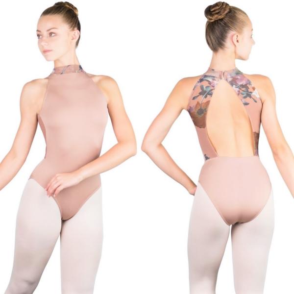 ポルトガルのダンスメーカーBallet Rosa（バレエローザ）のプリントメッシュ ハイネックレオタード綺麗にプリントされたフラワーがとても印象的です。派手さはありますが、嫌みのないオシャレなレオタードだと思います。#バレエローザRILEY...