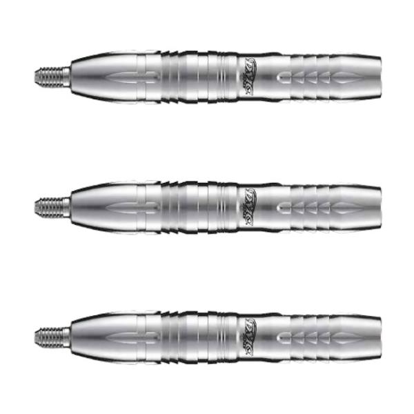 ■商品仕様スペックデータ材質：90%タングステン単体重量：18.0g全長：43.0mm最大径：7.4mmタイプ：Acute(4BA)内容物・バレル×1set(3個)・シャフト×1set(3個)・チップ×1set(3個)・フライト×1set(...