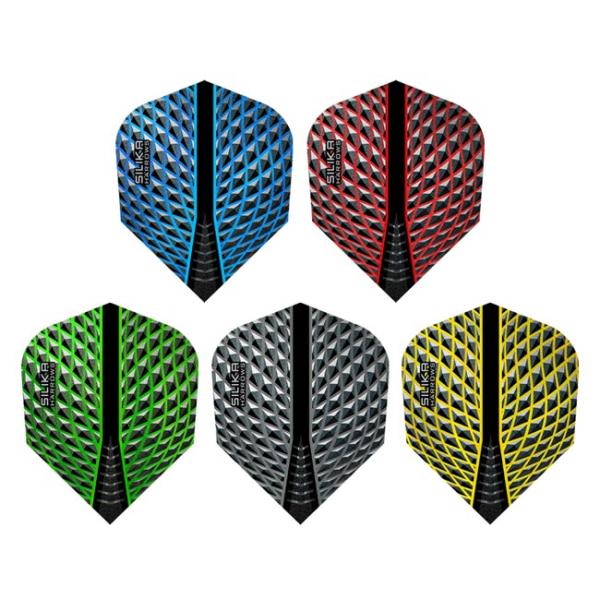 ■商品仕様スペックデータ形状：シェイプ厚さ：100ミクロン内容量：3個■商品説明(2022.12.16 発売商品)Harrows独自の「シリカ粒子コーティング」を施した「SILIKA FLIGHT」シリーズ。サンドペーパーのようにフライト表...