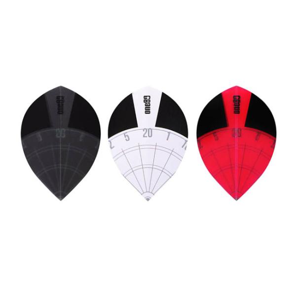 ■商品仕様スペックデータ形状：ティアドロップ厚さ：100ミクロン内容量：3個■商品説明ダーツボードの盤面をデザインに取り入れたユニークなフライト。スタンダード、シェイプ、カイト、ティアドロップの4形状展開です。■ご注意※商品ページ掲載の商品...