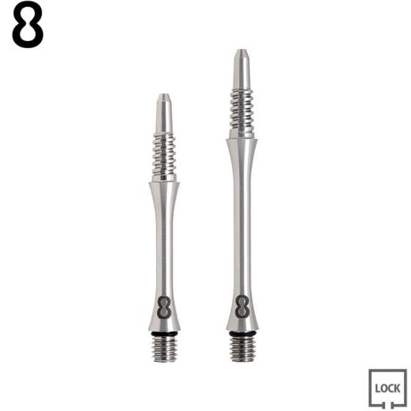 ■商品仕様スペックデータ素材：チタンサイズ(バレル-フライト間)：26.0mm/33.0mm重量：2.1g/2.3g内容量：3個■商品説明(2022.02.19 発売商品)成型フライト「8(エイト)フライト」シリーズ専用のシャフトに、待望の...