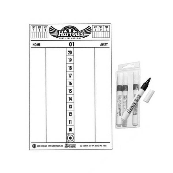 ■商品仕様スペックデータ サイズ：47.5cm×34cm付属品・ペン×4本・固定キット■商品説明クリケット、ゼロワン等のスコアを記入できます。ハードダーツプレイヤーにオススメしたい商品です！■ご注意※海外からの入荷のため、パッケージに潰れや...