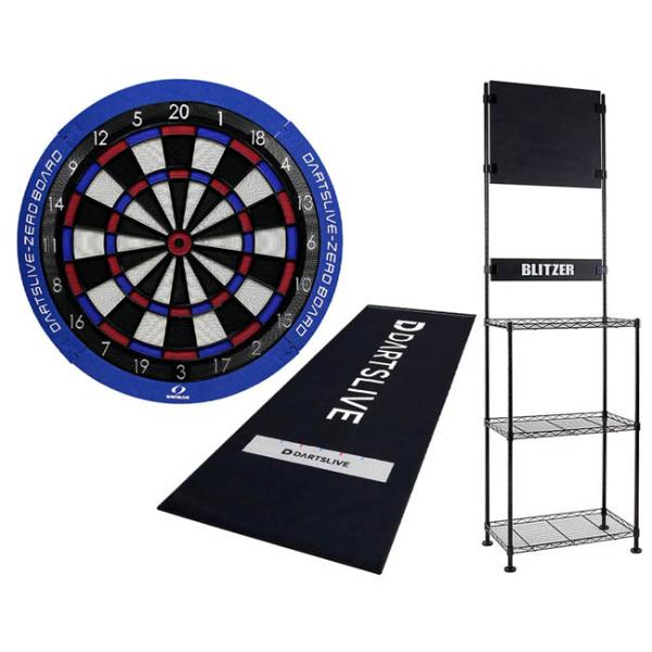■商品仕様＜DARTSLIVE-ZERO BOARD＞サイズ(約)：直径53.5cm×厚さ3.7cmプレイングエリア：15.5インチ＜BLITZER ダーツスタンド BSD21-BK＞本体サイズ(約)：H202cm×W61cm×D36cm棚...