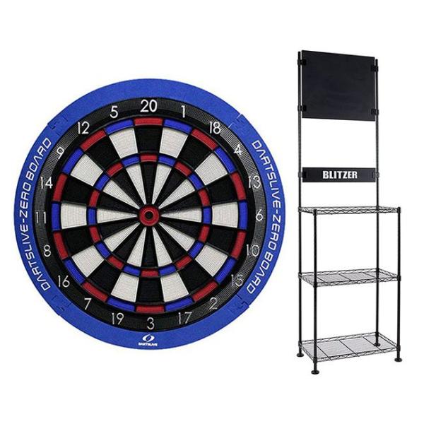 ■商品仕様＜DARTSLIVE-ZERO BOARD＞サイズ(約)：直径53.5cm×厚さ3.7cmプレイングエリア：15.5インチ重量：2.0kg(サラウンド含まず)素材：プラスチック＜BLITZER ダーツスタンド BSD21-BK＞本...