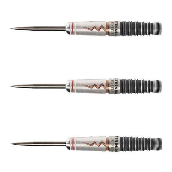 ■商品仕様スペックデータ材質：90%タングステン単体重量：23.0g(ポイント含む)全長：44.0mm最大径：7.4mm重心：セミフロントタイプ：STEEL内容物・バレル×1set(3個)・シャフト×1set(3個)・フライト×1set(3...