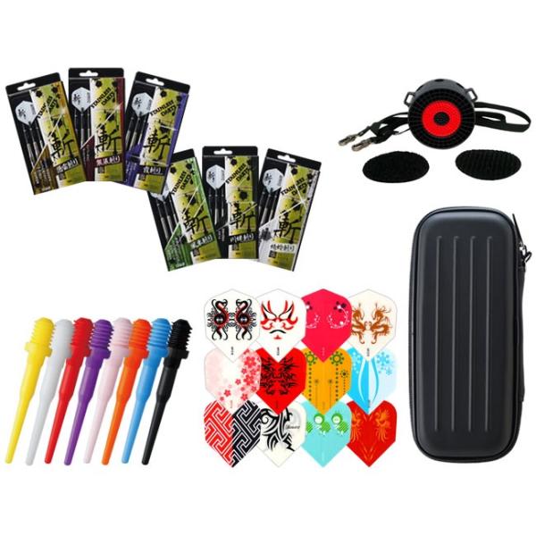 ■セット内容・D.CRAFT ステンレスバレル ZANシリーズ×1個・D.CRAFT EVAシェルケース×1個・D.CRAFT ポータブル BULL×1個・折りたたみフライト 3枚入り×1個・DCチップ 30本入り×1個■商品仕様バレルスペ...