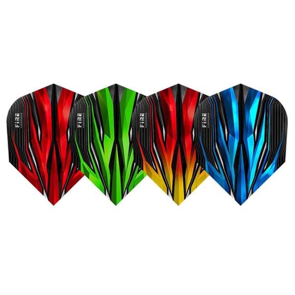 ■商品仕様スペックデータ形状：シェイプ厚さ：100ミクロン内容量：3個■商品説明(2020.12.18 発売商品)100ミクロンの丈夫な金属素材にプリントした、折りたたみフライトです。炎をイメージしたレッド、ブルー、グリーン、ファイアー全4...