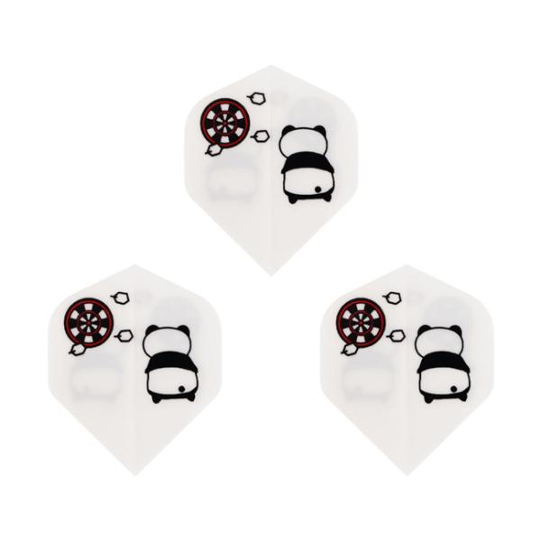 ■商品仕様スペックデータ形状：スタンダード内容量：3個■商品説明(2025.12.5 発売商品)ダーツをするパンダのキャラクターが可愛い折り畳みフライトです。投げたダーツはボードに当たることもなく、3本全てがアウトボード。無得点のパンダの背...