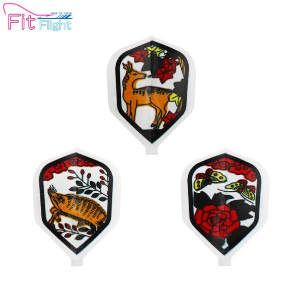 ■商品仕様スペックデータ形状：シェイプ内容量：3個■商品説明(2025.11.13 発売商品)「楽しさ」を追及するブランド【GLIMSTER】とFit Flightのコラボアイテム。花札の役のひとつ「猪鹿蝶」を再現した渋いフライト。“萩に猪...