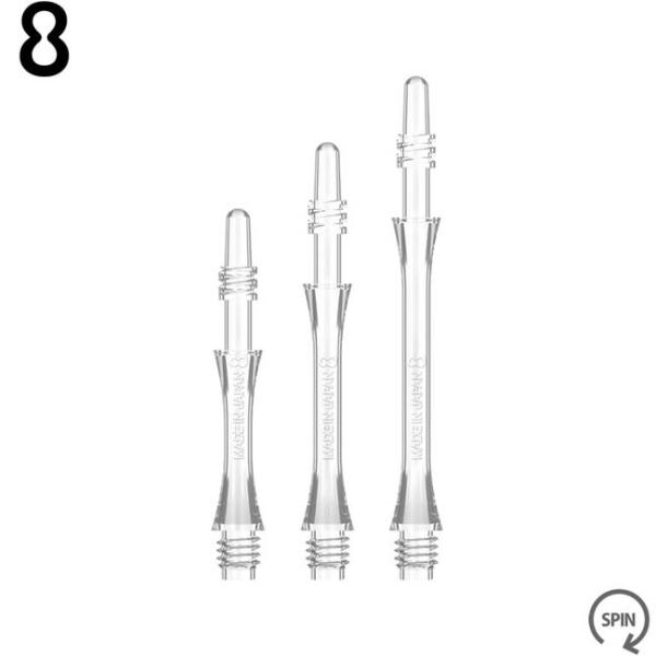 ■商品仕様スペックデータサイズ(バレル-フライト間)：19.0mm/26.0mm/33.0mm内容量：3個■商品説明(2019.06.21 発売商品)「8(エイト)フライト」シリーズ専用のシャフト。フライトとシャフトをネジで留めるという新し...