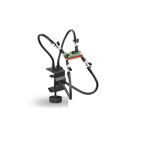 卓上　フレキシブルアームクランプ　4連アーム　はんだ付け　固定?クリップ　半田　クラフト　精密作業　