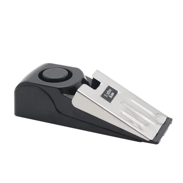 ポータブル防犯ドアストッパーアラーム置くだけ、守れる。どこでも安心ドアアラーム。そのドア、本当に安全ですか？