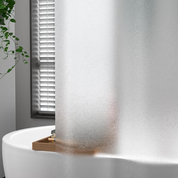 浴室シャワービニールカーテン：表面には特別加工で光を採り入れ、バスルーム内の光を遮ることなく、プライバシーが保護されます。視線をしっかりとシャットアウトしたい場所に最適です。バスルームはもちろん洗面スペース・キッチン・お部屋の目隠しや仕切り...