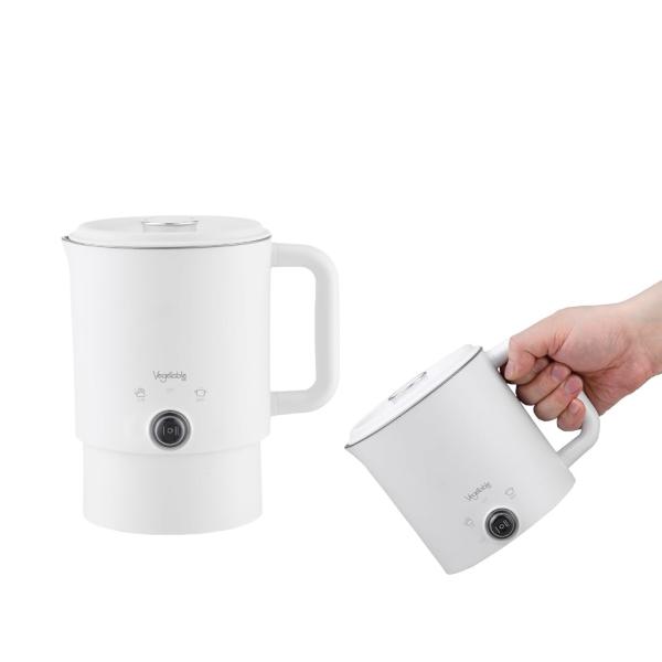 Vegetable GD-PK08 NABEKO コンパクト電気片手鍋 0.8リットル 卓上鍋 コンパクト 軽量 沸かす 茹でる 煮る 温める 多機能 調理なべシンプル操作で誰でも使いやすい。お湯モード＆お料理モードとスイッチ切替式。 0....