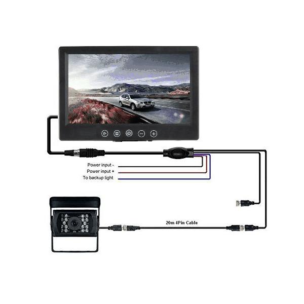 モニター仕様●車用モニター，VCD/DVD接続可能● V1/V2　2チャンネル映像入力●バック映像自動切り替え●解像度：800×480　●システム：PAL/NTSC，●電源電圧：9V-35V，●バック映像自動切り替え●サイズ： 23cmx1...