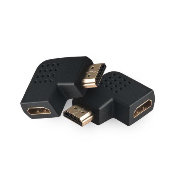 HDMIケーブルの配線の向きを変えれるHDMI変換アダプター「ゼロフレックス」!!機器の配線を綺麗にして、スペースを節約できます!!HDMI90度とHDMI270度の向き違いなので、機器側コネクタの向きで上下の方向を変えれる!!内容：２個セ...