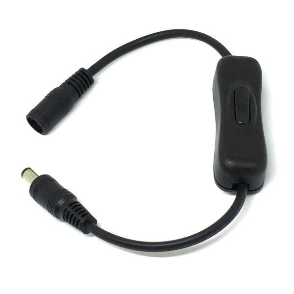 電源スイッチのないテープライトなどの LED 照明器具をこのスイッチ経由でつなぐと，電源をいれたり，きったりすることができるようになります．コネクタのサイズはひろく使用されている 5.5mm × 2.1mm です．片側はメス，反対側はオスの...