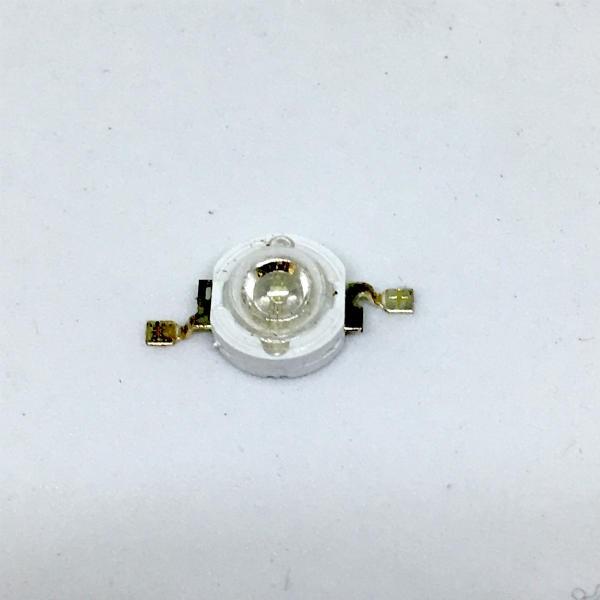 青色 1 W の LED です．通常の LED チップ (5630 など) よりハンダづけが容易なので，工作に適しています．別売りの A4988 用ヒートシンクにヒートシンク用両面テーブではりつけて冷却することができます．4 番めの写真が使...