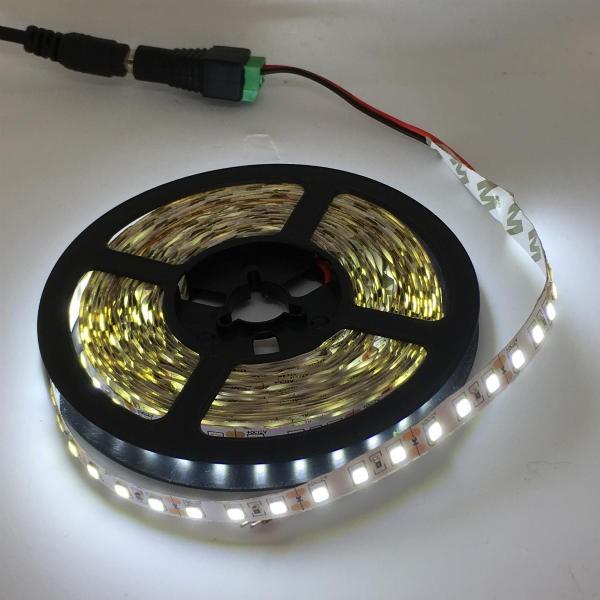 ★★★ 数量 30 (1.5m) 以上 100 以下でのご注文をおねがいします．数量 30 未満のご注文はキャンセルさせていただきます ★★★幅 1 cm の白色 LED テープライトを AC 100 V に接続できる専用電源アダプタつきで...