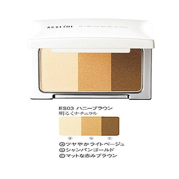 区分：化粧品、明るくナチュラルな、ツヤやかライトブラウン、シャンパンゴールド、マットな赤みブラウンの3色セットです。