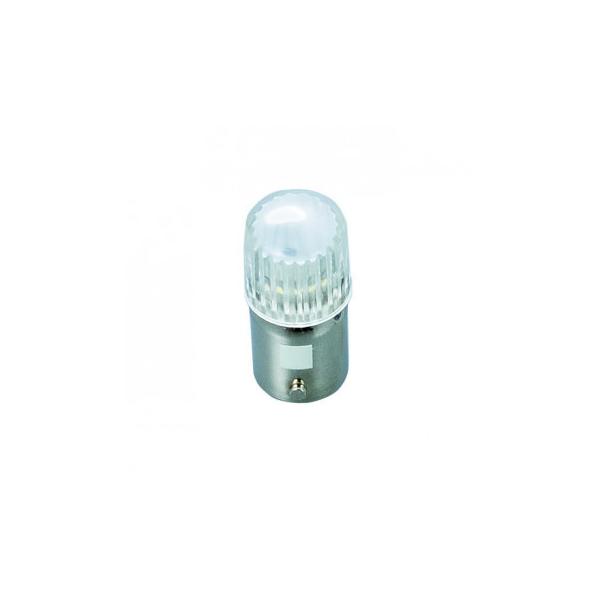 LED特有の直線的で鋭い光を強調する先端部凸レンズ仕上げのオリジナルボディ!さらにサイドローレット加工を施し拡散性も確保しました。ポピュラーなT10ウエッジタイプだけでなく、2輪車ではまだまだ需要の多い口金タイプの6Vです。0.25wの超低...