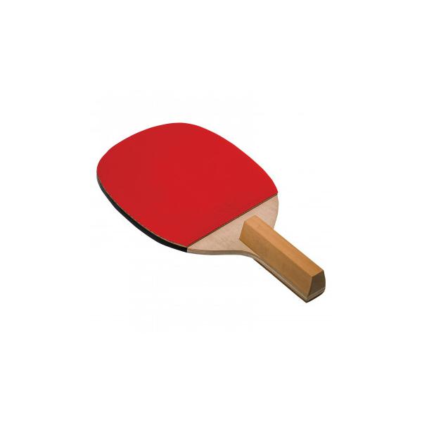 ラバーばり卓球ラケット。ペンホルダータイプです。片面レッドにITTF国際卓球連盟公認ラバーが貼られています。部活、クラブチームでもご使用いただけます。