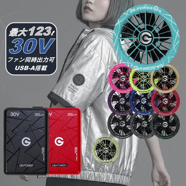 ■長信ジャパン【バッテリーファンセット】GB430 GB-POWER最大30V 同時出力USB-A 大容量バッテリーGFXファンユニット