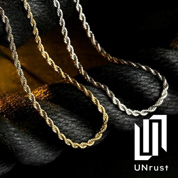■UNrust アンラストNexus ネクサス フレンチロープ 磁気ネックレス 150mt ステンレス 53cmNexus（ネクサス）フレンチロープは、ネオジム磁石150ミリテスラを2個配置。首の後ろに磁石がふれる構造になっているため、首の...