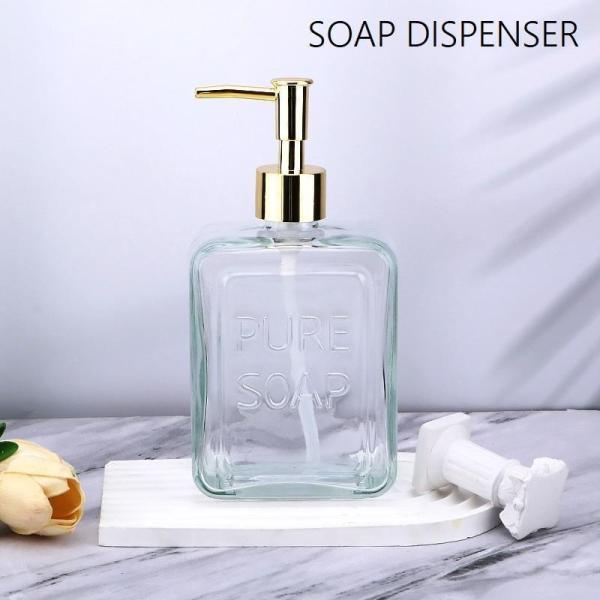 ガラス製でシンプルなデザインのソープボトルです。ハンドソープやシャンプーボディソープ入れに◎【サイズについて】画像をご参照ください。【素材について】ガラス【カラーについて】生産ロットにより柄の出方や色の濃淡が異なる場合がございます。お使いの...