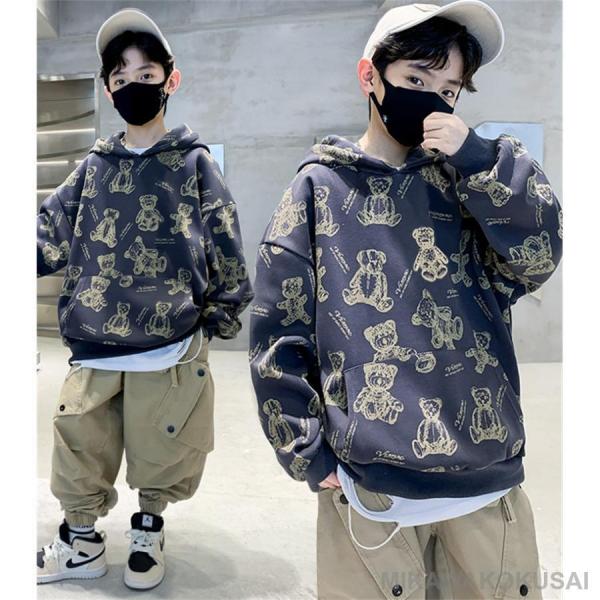 子供服 男の子 トップス パーカー  スウェット トレーナー キッズ 学生  パーカー  長袖 ゆったり カジュアル ファッション 通学着 運動着 春着 秋着100cm 110cm 120cm 130cm 140cm 150cm 160cm...