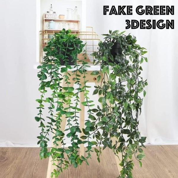 鉢植えタイプのフェイクグリーンです。長さがあるので、たらしたり吊り下げたりして飾ってもおしゃれ◎【サイズについて】画像をご参照ください。【素材について】プラスチック【カラーについて】生産ロットにより柄の出方や色の濃淡が異なる場合がございます...