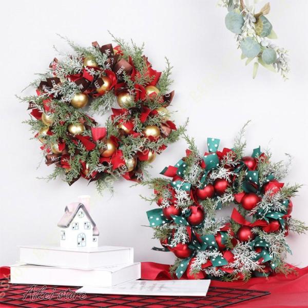 クリスマス リース クリスマス花輪 ナチュラルリース 玄関 造花 壁掛けフラワー ぶら下げ飾り ドアリース 飾り 庭園 結婚式 店舗 撮影 道具 クリスマス飾り デコレーション リース 【素材】 PVC【サイズ】直径（外径）：50cm ※色...