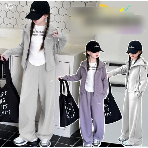 ジャージ セットアップ スウェット 上下セット パーカー ワイドパンツ 秋冬 2点セット 子供服 おしゃれ ジャージ ジュニア 女の子 上下セット スウェット セットアップ キッズ ダンスウェア ステージ 衣装 スポーツウェア 部屋着カジュ...