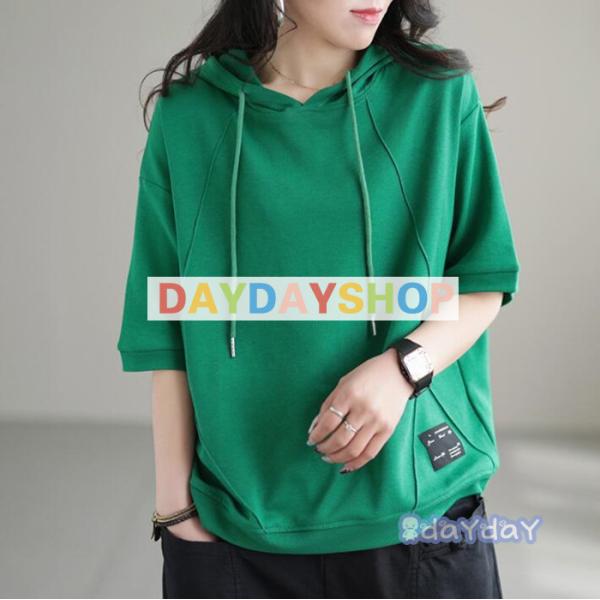 カラー：白 グレー 緑 黒 オレンジ※ モニターの発色の具合により実際の商品と色が異なる場合がございます。サイズ（cm） M:着丈65 バスト116 肩幅53 袖丈23L:着丈66 バスト120 肩幅54 袖丈24※サイズは平置き、メジャー...