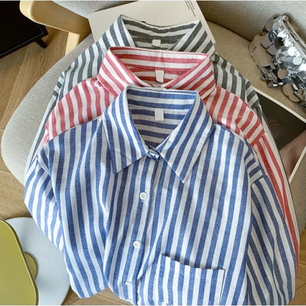 ◆【カラー】：ピンク　ブルー　グレー◆【サイズ】：S M L XL 2XL◆【素  材】：ポリエステル【おススメポイント】：《1》ゆったりとしたシルエットで抜け感を出しています《2》1枚で着るのはもちろん、レイヤードスタイルにもおすすめです...