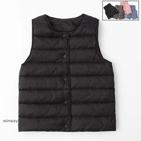 ■ 品名：キッズ中綿ベスト■ 表地：ポリエステル ■ カラー：全4色■ サイズ：110-160■ 充填物:ポリエステル 検索ワード：子供服 女の子 男の子　子供コート中綿コート ジャケット キッズコート 90 100 110 120 130...