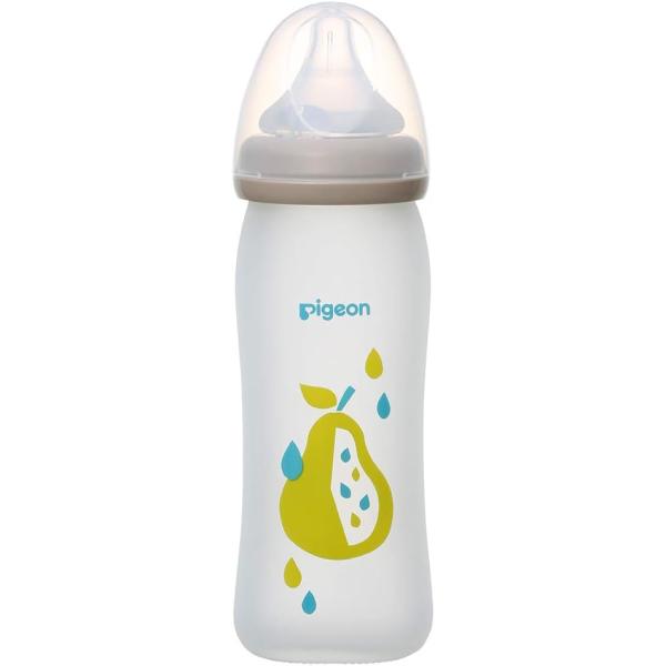 幸せな授乳の時間がもっとやさしく穏やかに。そんな願いを込めて、ふんわりコーティングをほどこした、ガラスの哺乳びん。■レースのようなふんわりコーテイングびんガラスびんの表面に、まるでレースのようなやさしいふわっとしたコーティングをプラス。コー...