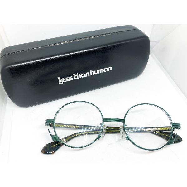 Less than human（レスザンヒューマン）2022年 春夏モデル！！側面下に羽根の付いたデザインです。8585　Col.2020　48□20-140　made in japan　男女兼用　定価37,000円(税別)レンズサイズ(約...