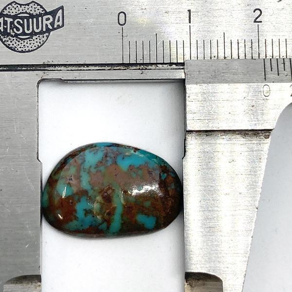 極上のビスビーターコイズのカボションルース9ctです。商品番号　BB-10大きさ（約）：21ｘ14.5ｍｍ最大厚み(約)：4ｍm バッキング済みです。画像でのご判断でノークレームノーリターンでお願いします。ご覧のモニターやビデオカード等によ...