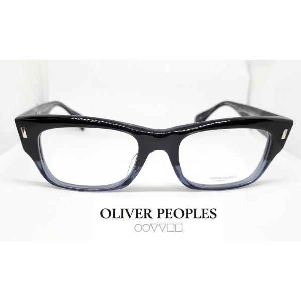 OLIVER PEOPLES 正規品 眼鏡フレーム　OV7984-STRM 　Deacon XL-P 52□19  147　made in japan　定価45,980円（税込）　男女兼用ブラックとクリアブルーのマーブルで　他にはないおしゃ...