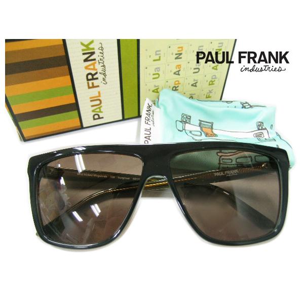 PAUL FRANK 正規品サングラス品番　land locked lifeguards 125 burg/sea 59□12-140フレーム・テンプル　色：表　ブラック /裏　ミント系のライン・ブラウンレンズの色：ブラウングラデーションレ...