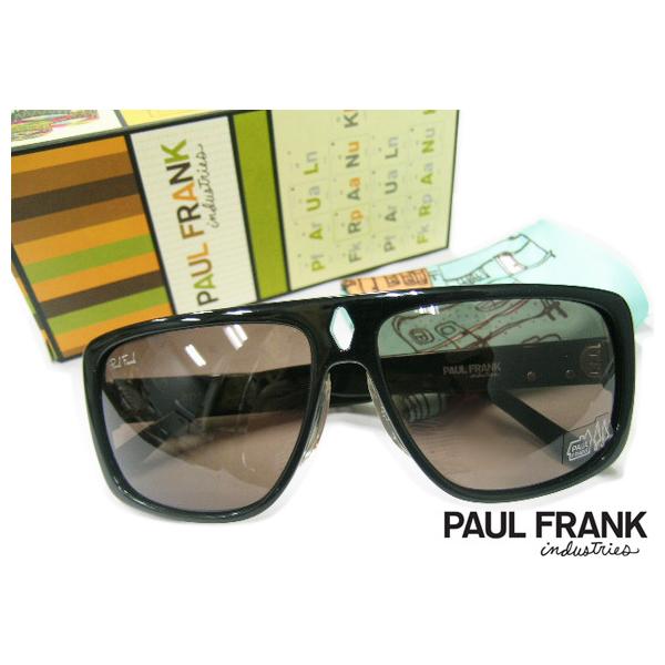 PAUL FRANK 正規品サングラス※未使用ですが、鼻部内側に傷がある為値下げしております。ご了承の上ご注文下さい。画像5枚目が現物です。品番　apocalypso blk 60□13-140フレーム・テンプル　色：表　ブラックレンズの色...