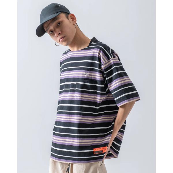 【発売日：2025年05月10日】この詰まっていない首、暑い季節に”ありがとー！”と思わず叫んでしまうほど快適です。特徴的な襟周りとざっくりとしたシルエットが夏に最高なマルチカラーボーダーT。裾についたチームタグはリフレクター。肉厚な8oz...